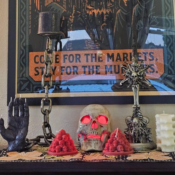 Requiem Monstrance Candlestick Holder, Hand Sculpted Resin | Spooky ...