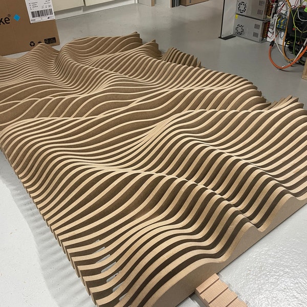 Parametric Wall Art Decor, Wavy Pattern, CNC Files for Cutting, PP3 - Etsy