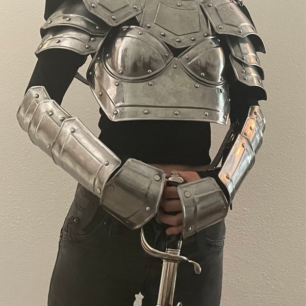 Medieval Steel Corset Armor: Adult Female Costume, LARP Cosplay - Etsy