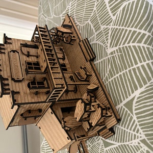 Laser Files for Cutting Wild West Barn SVG 3D Ranch Dxf LBRN Ai Scaled ...