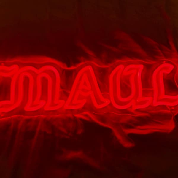 Custom Creepy Name Sign, Witchy Heart Thorns Decor, Custom Name Neon ...