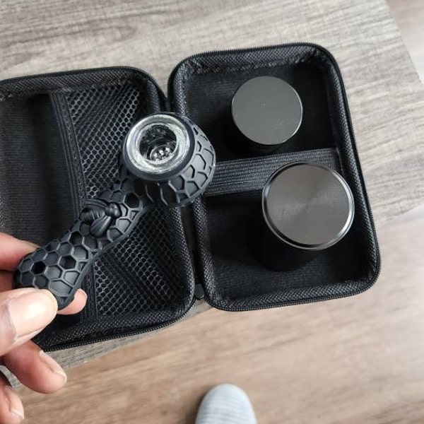 Smoking Bowl Kit | 4 Piece Metal Grinder | Pipe Grinder Set | Stash Box ...