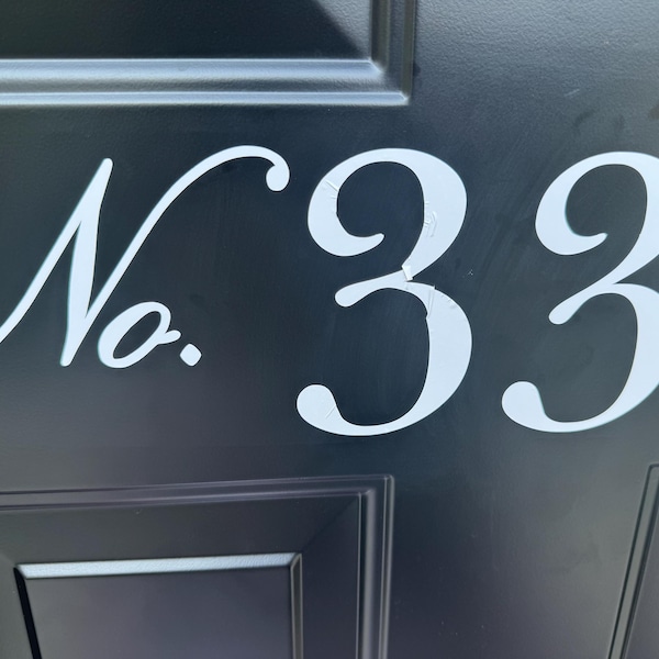 Front Door Number Vinyl Decal • Street Number - House Address Number ...