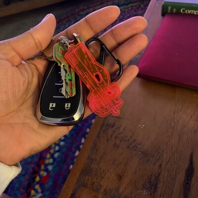 Pink P90 Keychain, Charm, or Necklace FN P90 P-chan Laser-cut Acrylic ...