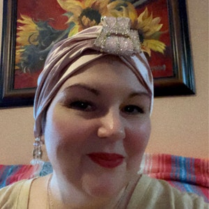 Grey Velvet Jewel Turban,women Fashion Turban,personalized Gifts for ...