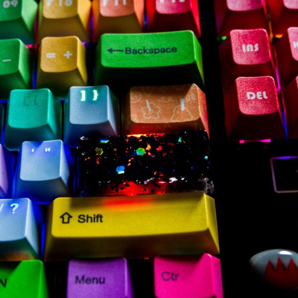 Keycap Resin Caps Lock 1.75u With Natural Flowers Handmade Keycap for ...