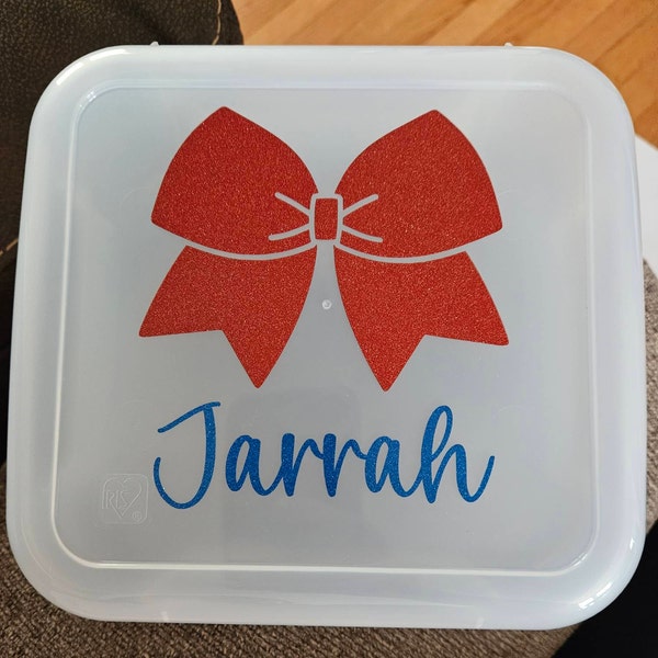 Personalized Cheer Bow Case, Cheerleader Bow Case, Cheer Bow Box, Cheer ...