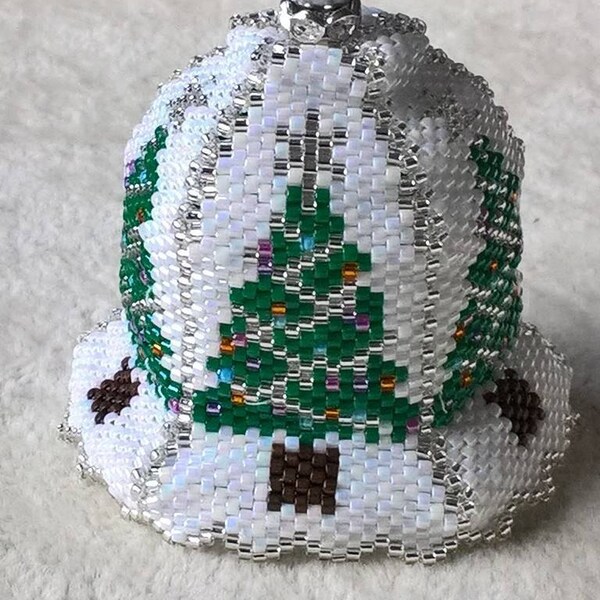 Bead Pattern: Christmas Tree Bell Ornament, Pdf. Tutorial. English Only ...