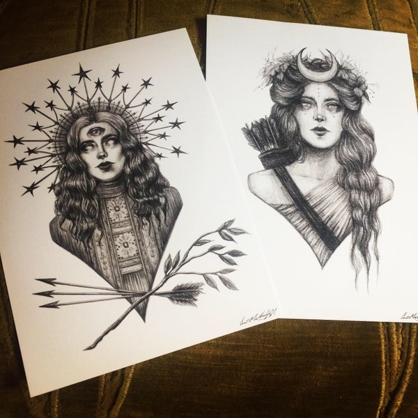 The Oracle - Fine Art Print - Third Eye - Star Crown - Halo - Victorian ...