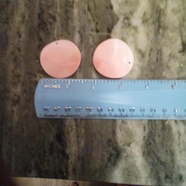 40 Mm Conch Shell Disc, Pink MOP Circle Pendant, Pink Mother of Pearl ...