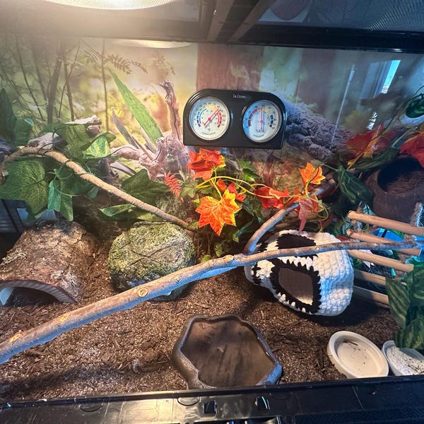 Leopard Gecko House, Hobbit-hole Small Pet Hide, Crochet Pet Cave ...