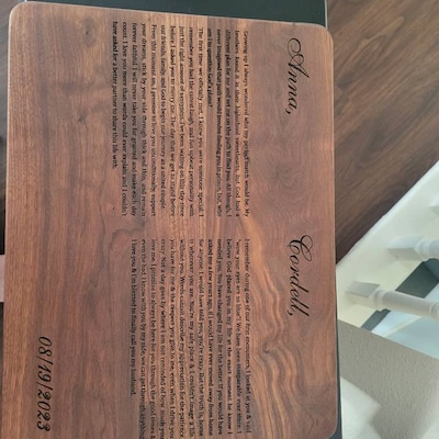 Engraved Handwritten Note, Personalized Note in Wood, Handwritten ...