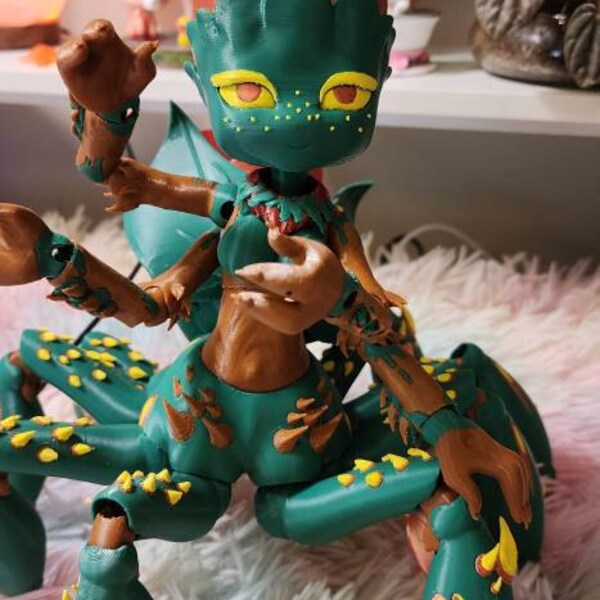 Inky the Mushroom Drider 3D Printable STL Set Download Ball Jointed DIY ...