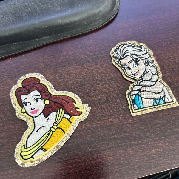 IRON ON Embroidered Princess Patches- Cinderella Patch- Ariel Patch ...