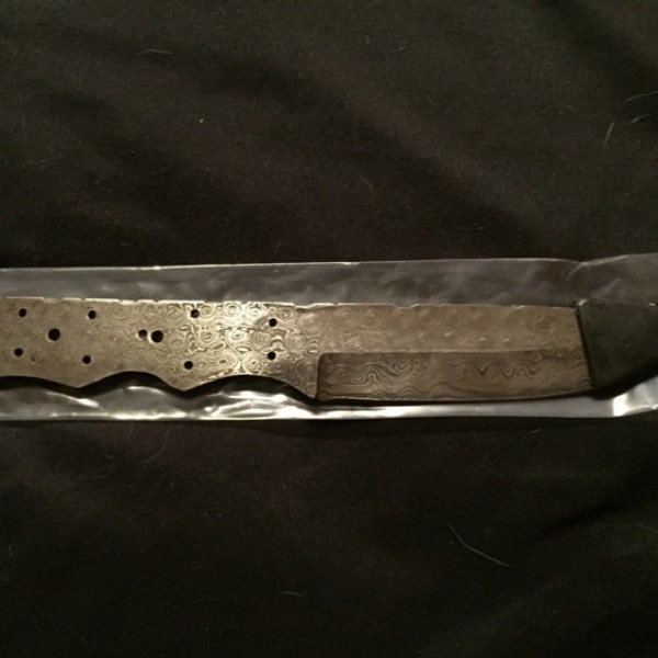 Knife Blank Damascus Blade Drop Point Hunting Skinning Skinner Best ...