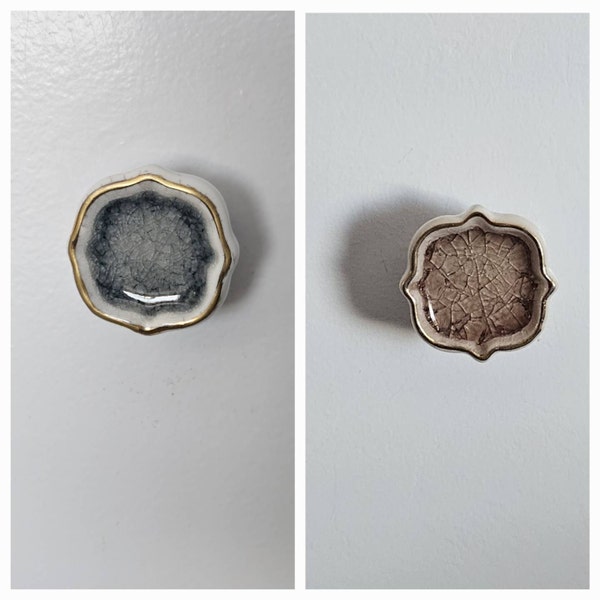 Art Deco Gold Drawer Pull Beautiful Ceramic Drawer Pulls, Drawer Knobs ...