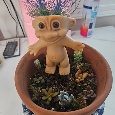 Vintage Ace Novelty Treasure Troll Doll Red Hair Red Heart - Etsy