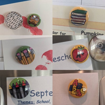 Smile Magnets or Pins Emoticons, Emoji Smiley Face Pinback Button Set ...