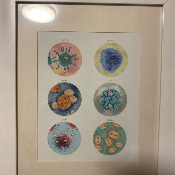 Epidemic Virus Collection, Science Art, Influenza Virus, Mumps, Measles ...