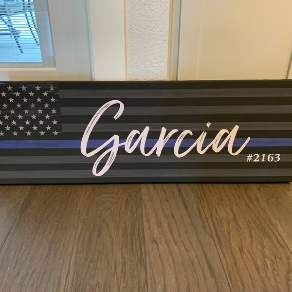 Police Academy Graduation Gifts | Thin Blue Line Sign | Law Enforcement ...