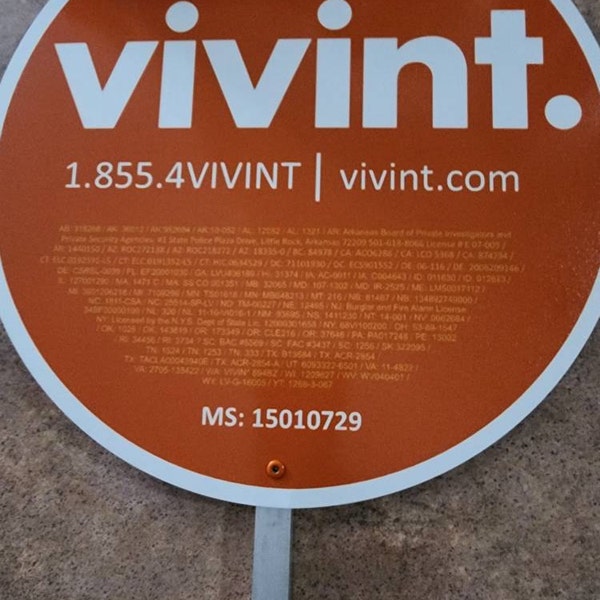 Xfinity 100% Aluminum Security Yard Sign Reflective With (6) Window ...