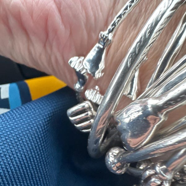 Fist .925 Sterling Silver West Indian Bangles, Bangle Set, Caribbean ...