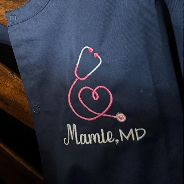 Personalized Scrub Jacket or Scrub Top, Ladies or Unisex Sizing, Custom ...