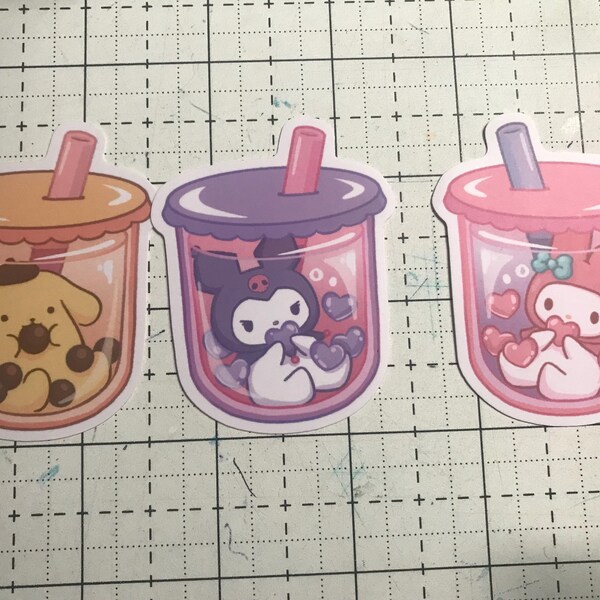 Character Boba Stickers || Laptop Sticker, Digital Art, Stickers, Water ...