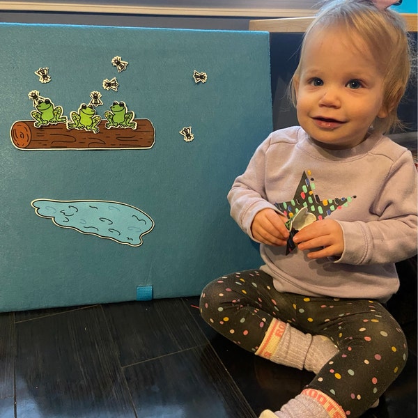 5 Little Speckled Frogs Felt Set / Flannel Board Set - Etsy