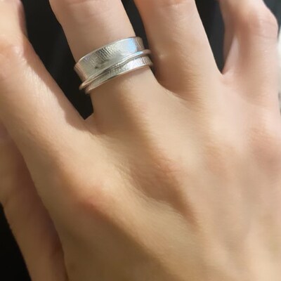 Open Circle Meditation Ring, Sterling Silver Ring, Sterling Silver ...