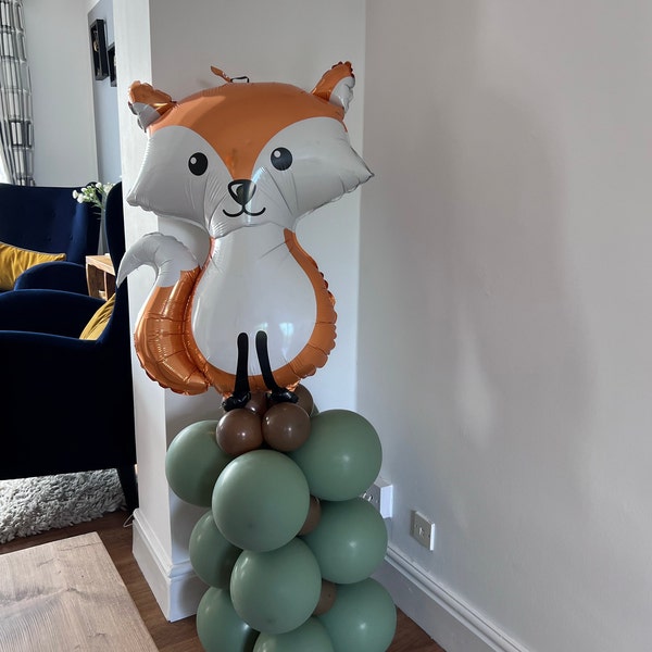 Adorable DIY Fox Balloon Sculpture, No Helium, Fox Balloon Display ...