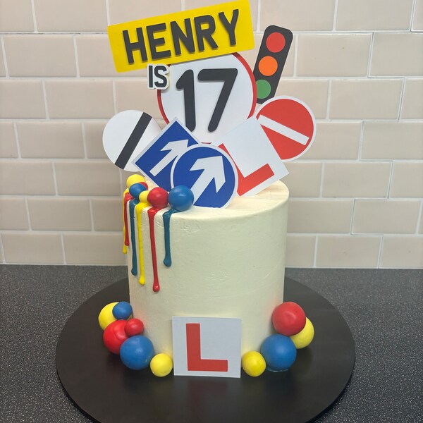 Personalised Learner Driver Cake Topper | New Driver Cake Topper | L ...