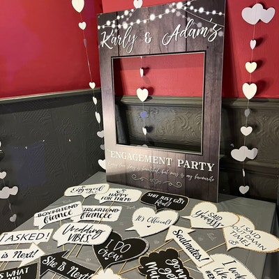 Engagement Party Photo Booth Props, Engagement Party Decorations ...