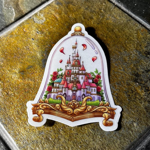 Beast’s Castle Terrarium Transparent Sticker/ Beauty and the Beast ...