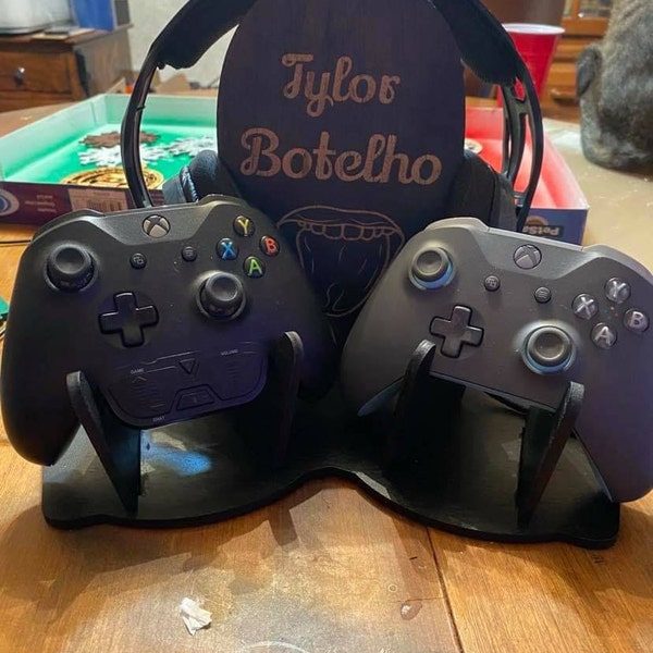 Game Controller and Headset Stand Svg, Headphones Stand Svg, Glowforge ...