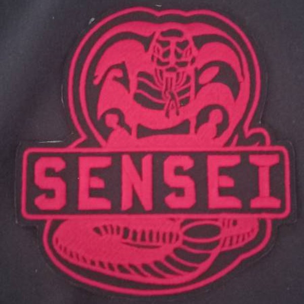 Cobra Kai Sensei Embroidered Arm Badge - Film / Novelty Gift / Karate Kid / Cobra Kai Patch ...