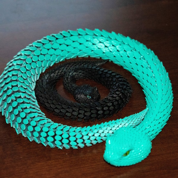 Snake Figure | Toy Animal | Articulated Model Viper | Large - Etsy