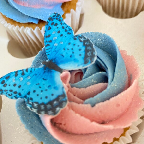 Cakeshop 12 X PRE-CUT Light Blue Butterfly Edible Cake Toppers BT006 - Etsy