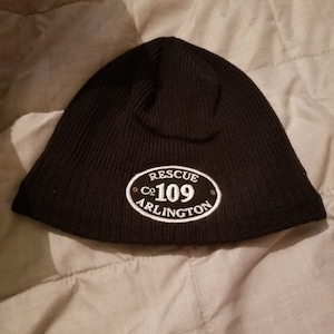 Custom Oval Embroidered Beanie, Firefighter Custom Beanie, Fire ...