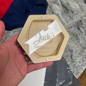 Babies First Haircut Box, Haircut Keepsake Box, Child Cutting off ...