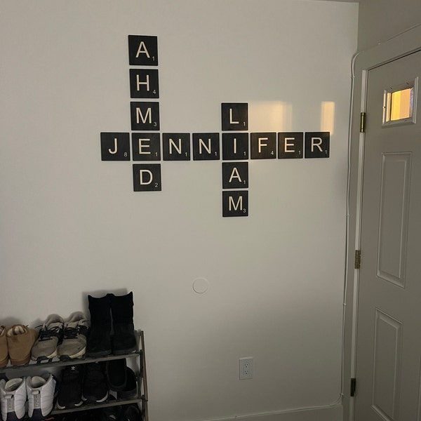 5.5 Large Scrabble Tiles, Scrabble Tile Wall Art Letters , Wooden ...
