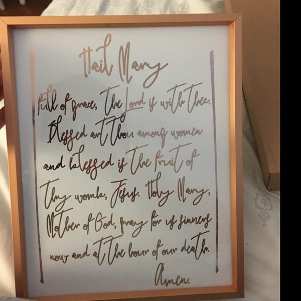 Our Father Glory Be Hail Mary Set of 3 Prayers Catholic Art the Lords ...