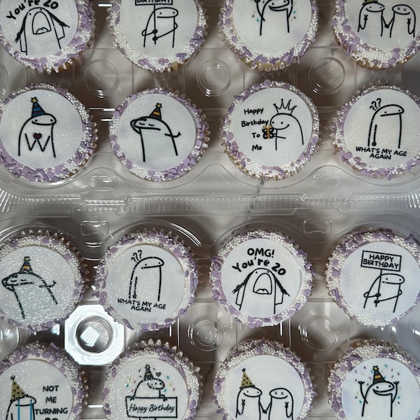 Meme Birthday, Funny Cupcake Toppers, Birthday Decor, Meme Cake Cupcake ...