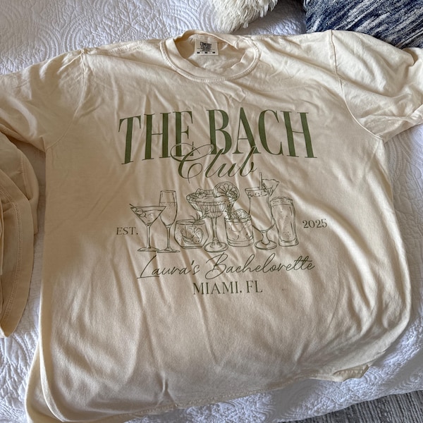 Luxury Bachelorette Merch Comfort Colors, the Bach Club Bachelorette ...