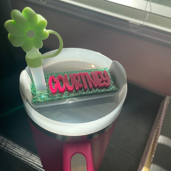 Retro Daisy Tumbler Straw Topper Floral Bottle Straw Cover Silicone ...