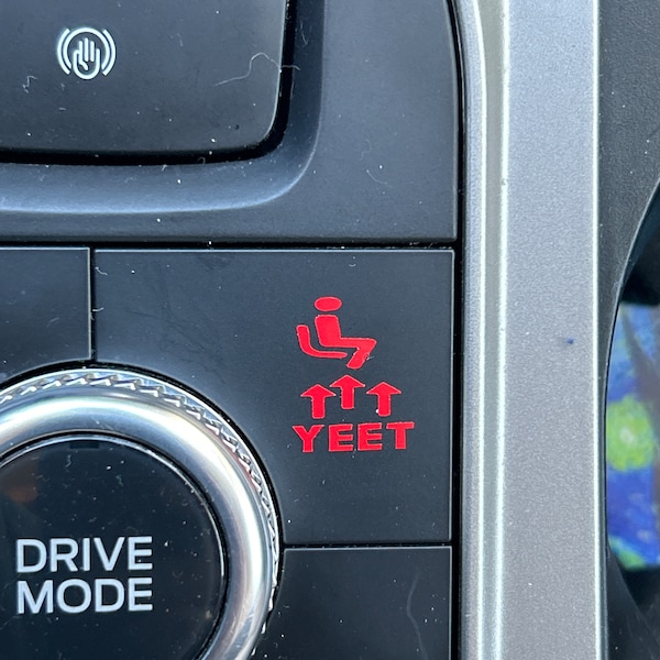 Ejection Seat YEET Car Button Vinyl Decal - Etsy