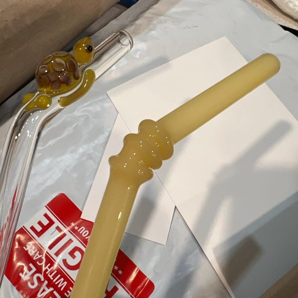 Great White Shark GLASS STRAW - Boba Straws | Reusable Straw | Smoothie ...