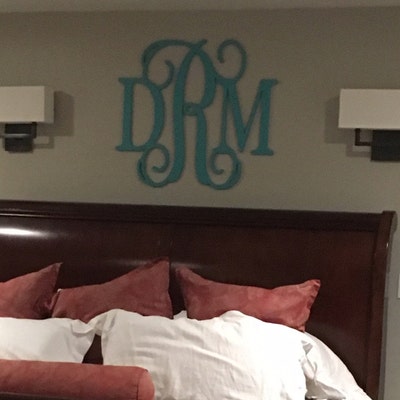Wood Monogram, Wooden Monogram Wall Hanging, Wooden Monogram, Wall Art ...