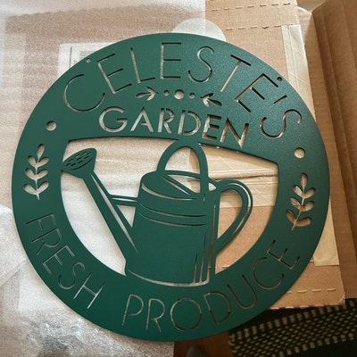 Custom Metal Garden Sign Fresh Produce Hanging Sign - Etsy