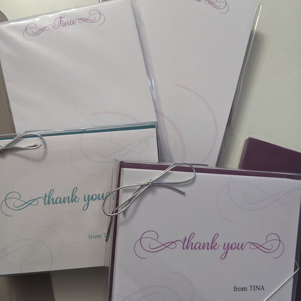 Customized Thank You Note - Personalized Script Thank You Cards ...